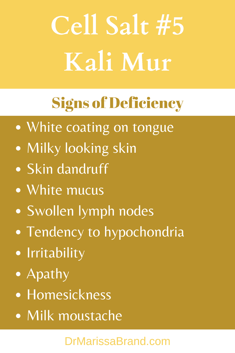 Cell Salt #5 Kali Mur - Inflammation and Mucus - Dr Marissa Brand